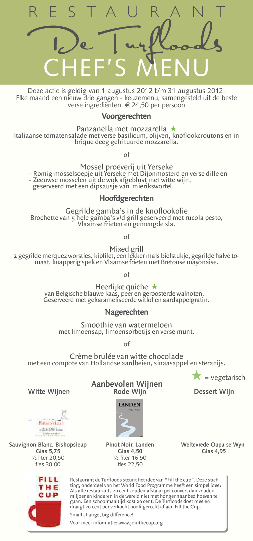 Chef's menu augustus - De Turfloods, Naarden - Eet.nu