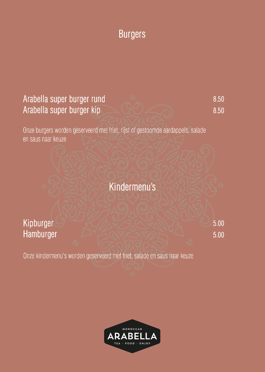 Menukaart - Arabella, Utrecht - Eet.nu