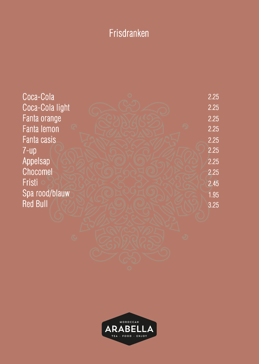 Menukaart - Arabella, Utrecht - Eet.nu