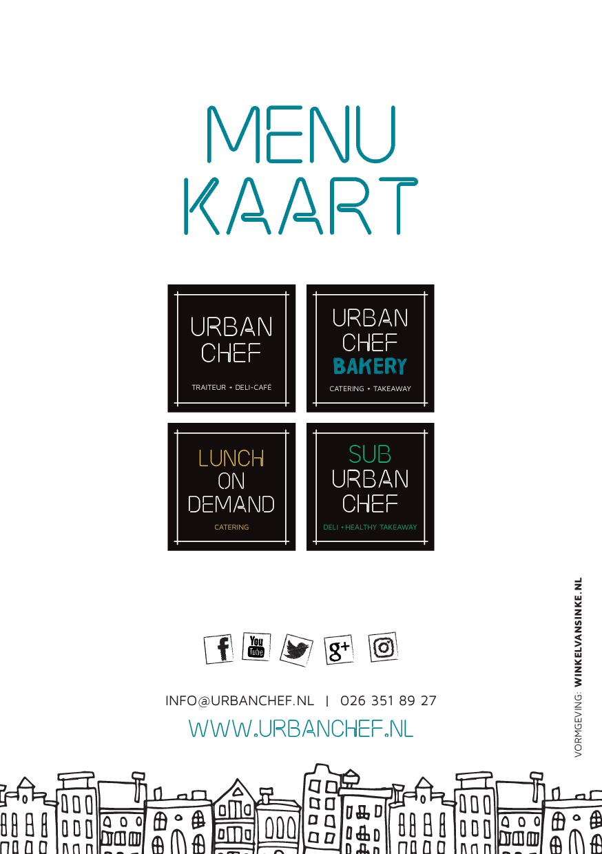 Menukaart - Urban Chef, Arnhem - Eet.nu