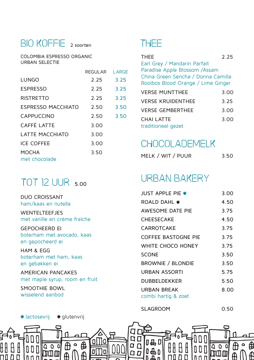 Menukaart - Urban Chef, Arnhem - Eet.nu
