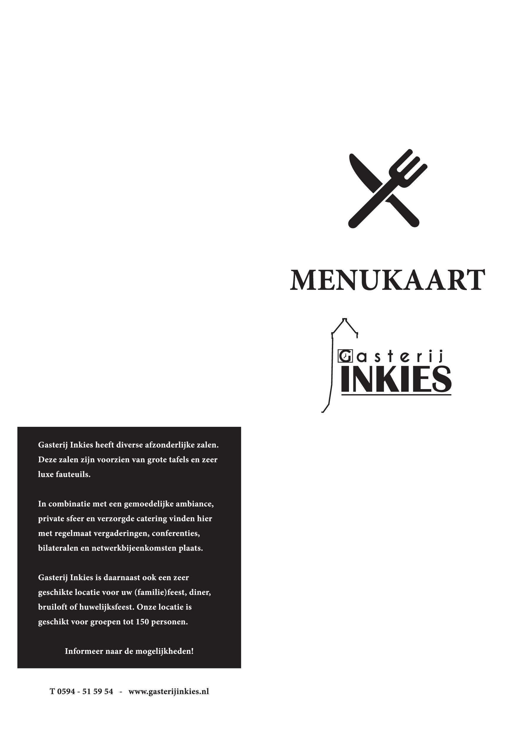 Menukaart - Gasterij Inkies, Midwolde - Eet.nu