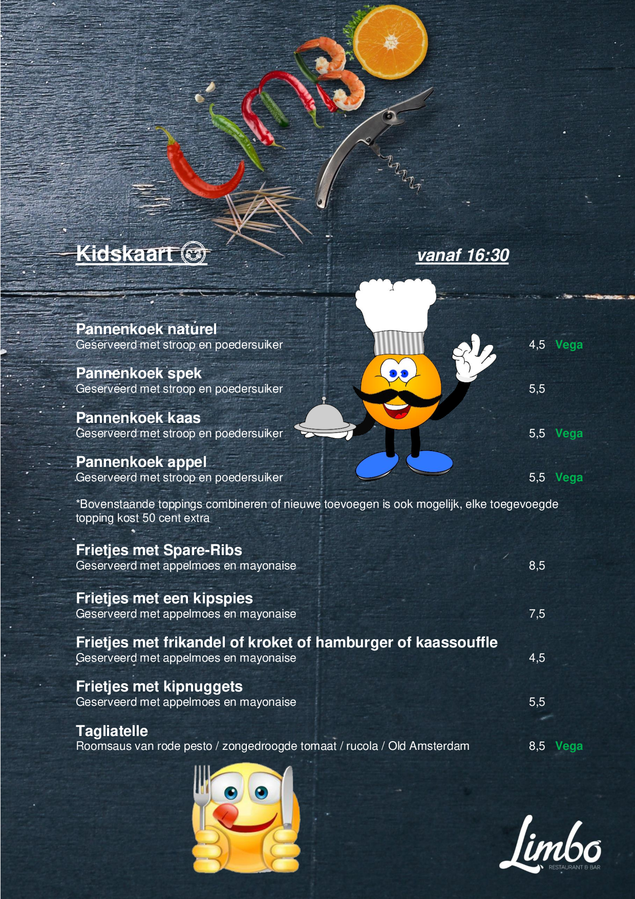 Dinerkaart - Limbo, Emmen - Eet.nu