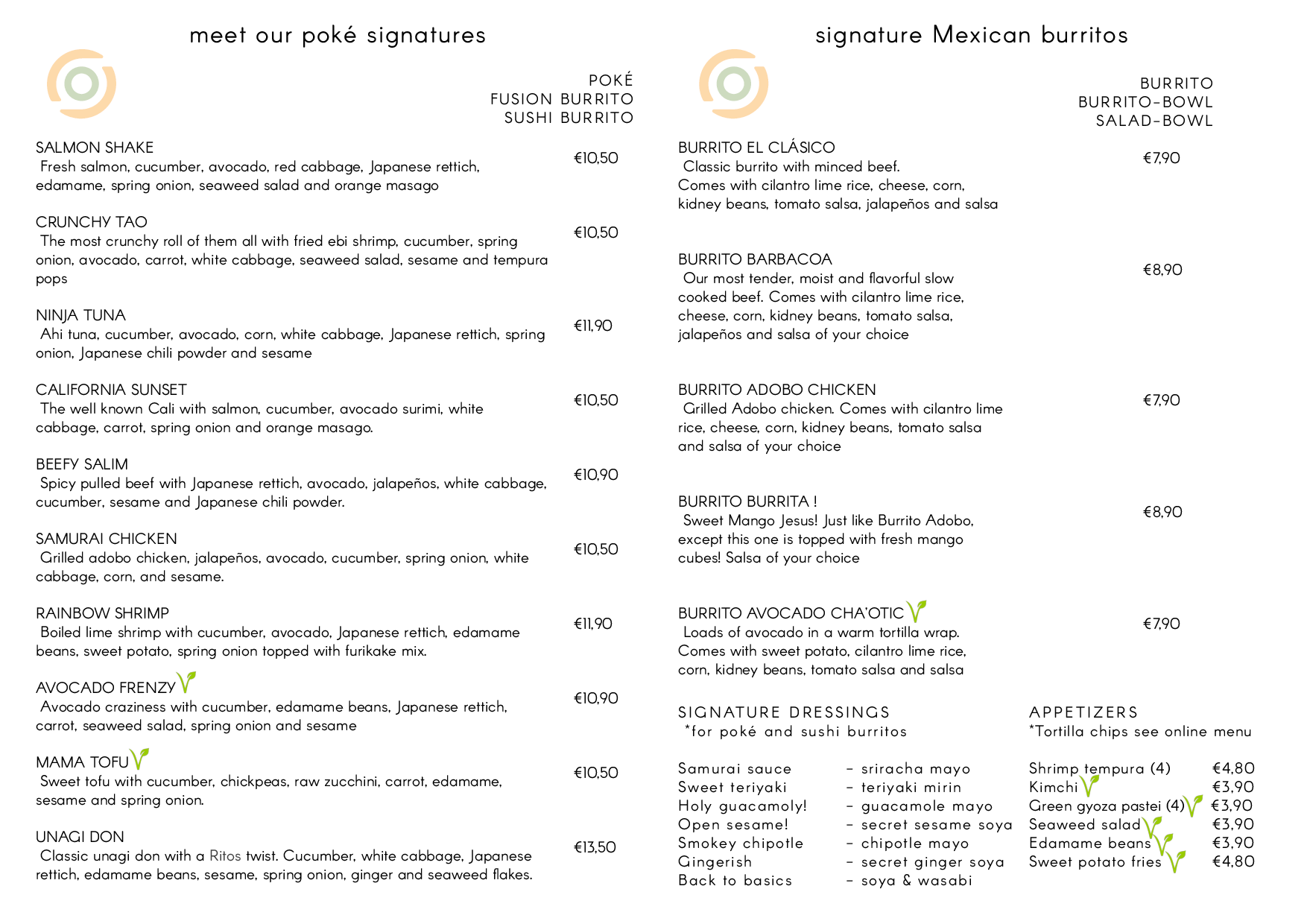 Menukaart - Ritos, Den Haag - Eet.nu