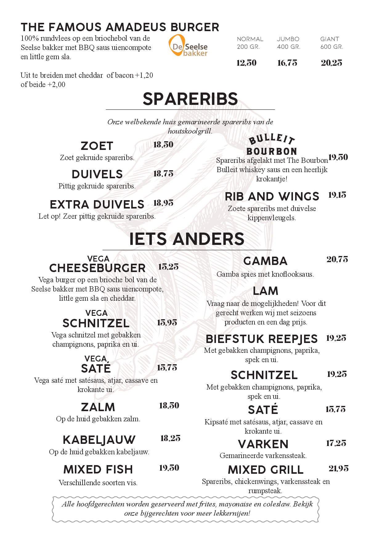 Menukaart - Amadeus, Ede - Eet.nu