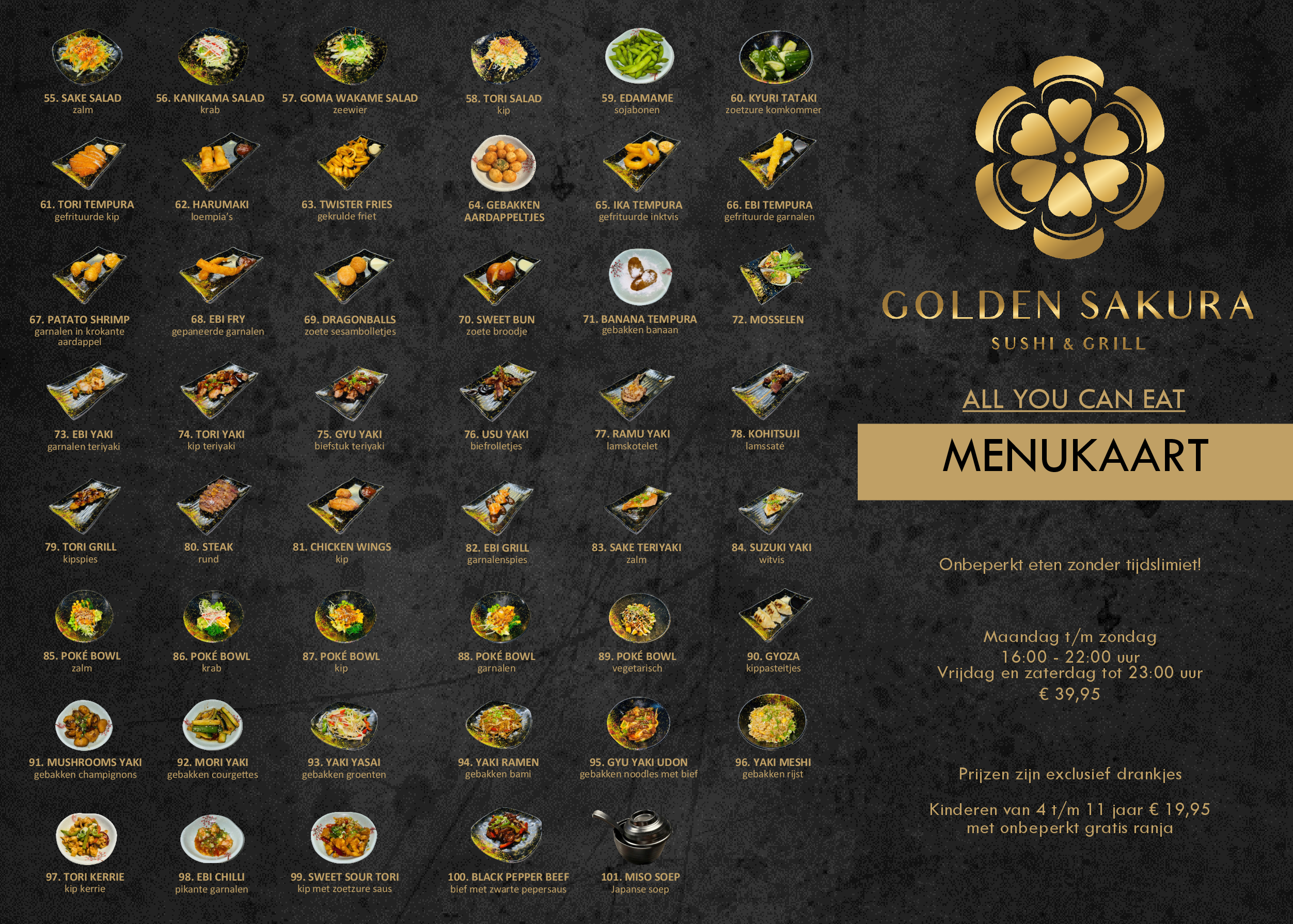 Menukaart - Golden Sakura, Hengelo - Eet.nu