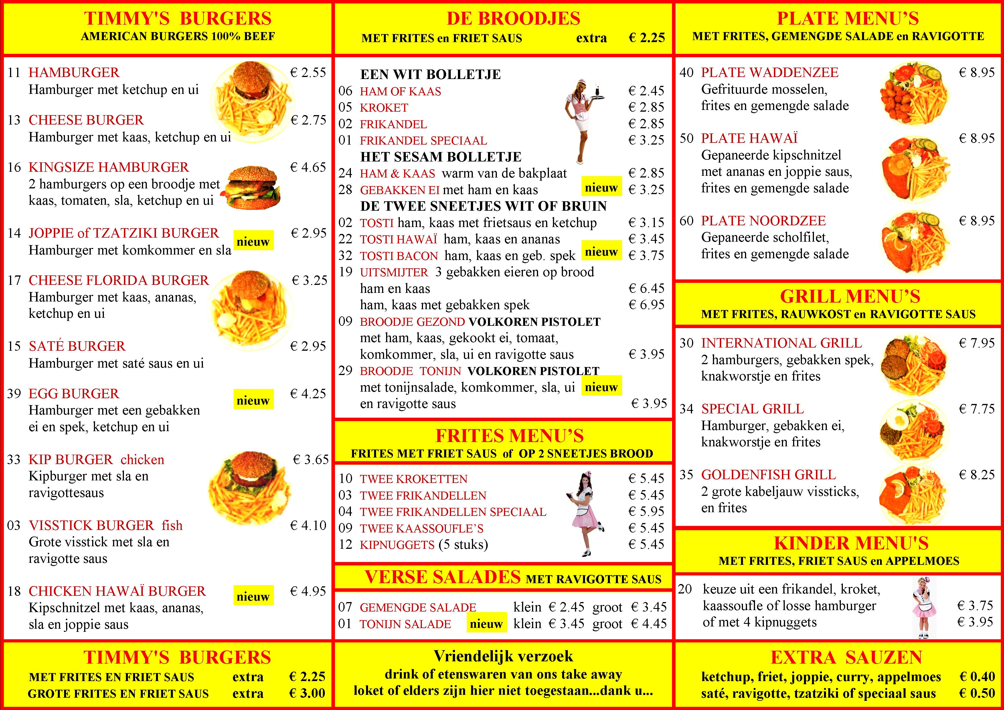 menu eten - Timmy, Emmen - Eet.nu